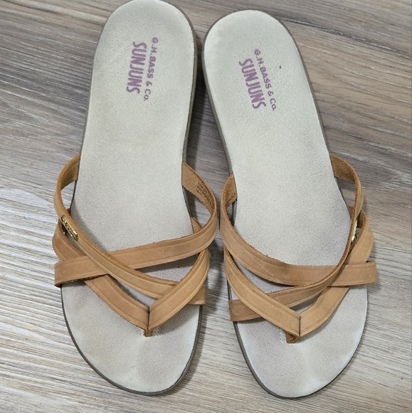G.H. Bass & Co. | Shoes | Gh Bass Sunjuns Sharon Tan Strappy Leather ...